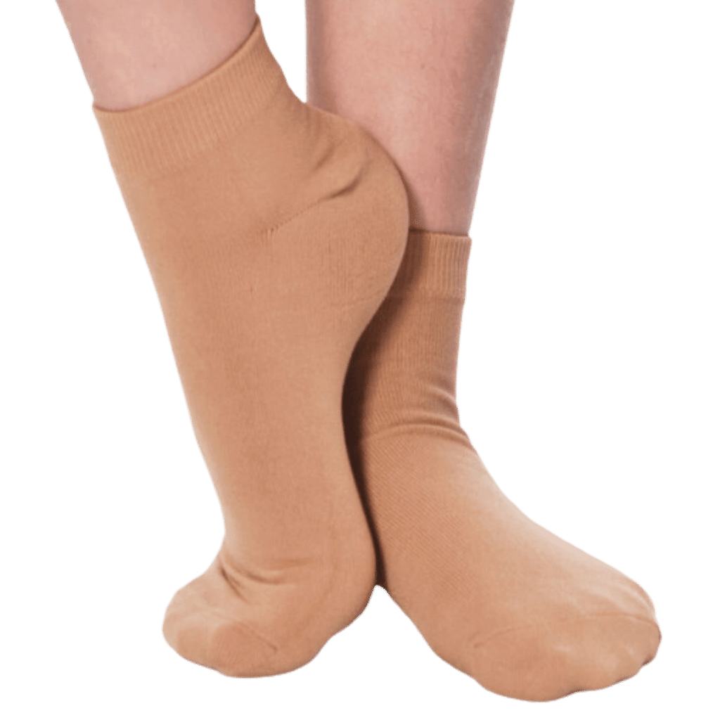 Studio 7 Tan Dance Socks - Jazz Tap Ankle Socks - Active Style Dancewear